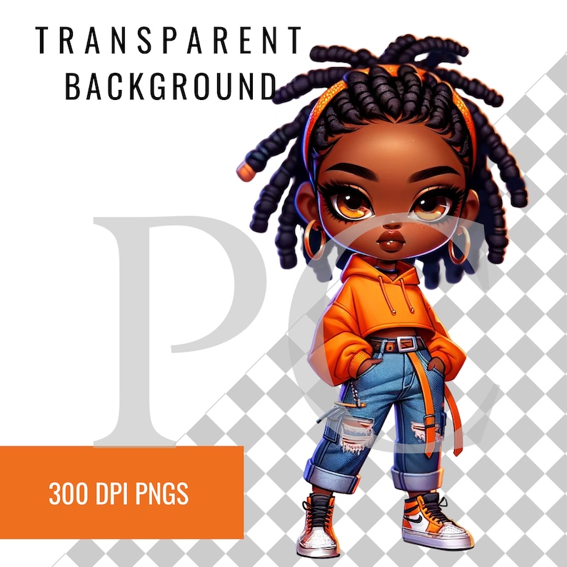 Chic Denim Chibi Clipart: 21 PNG Fashion Graphics (instant Download) - Etsy