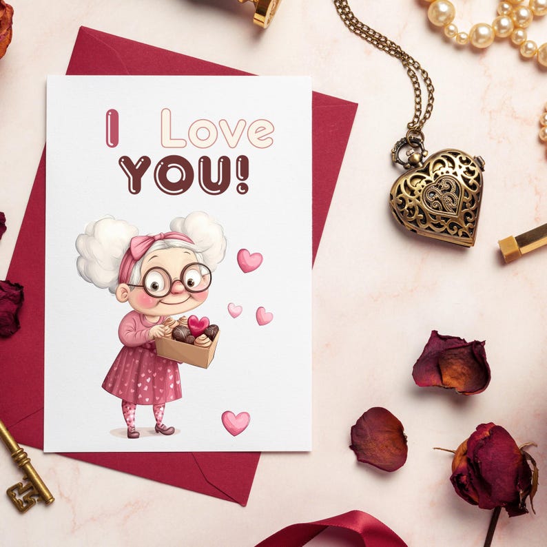 59 Quirky Valentine Grandma Clipart, Funny Old Ladies, Valentines ...