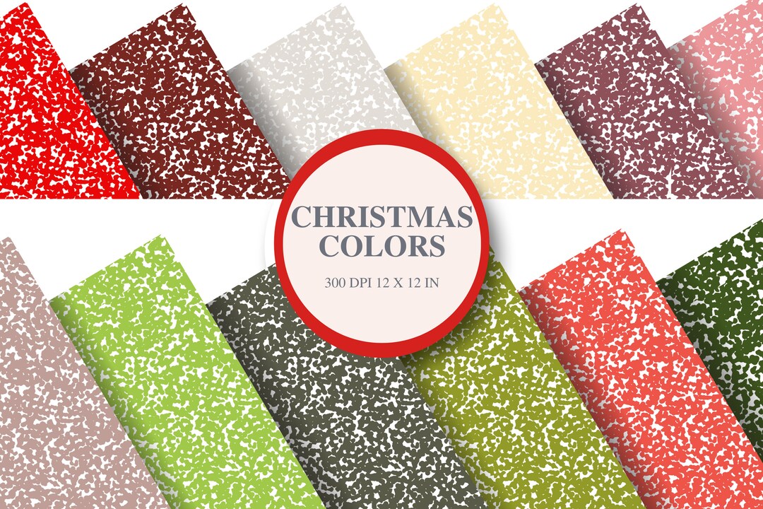Christmas Colors Digital Paper: Composition Book Cover Designs (digital ...