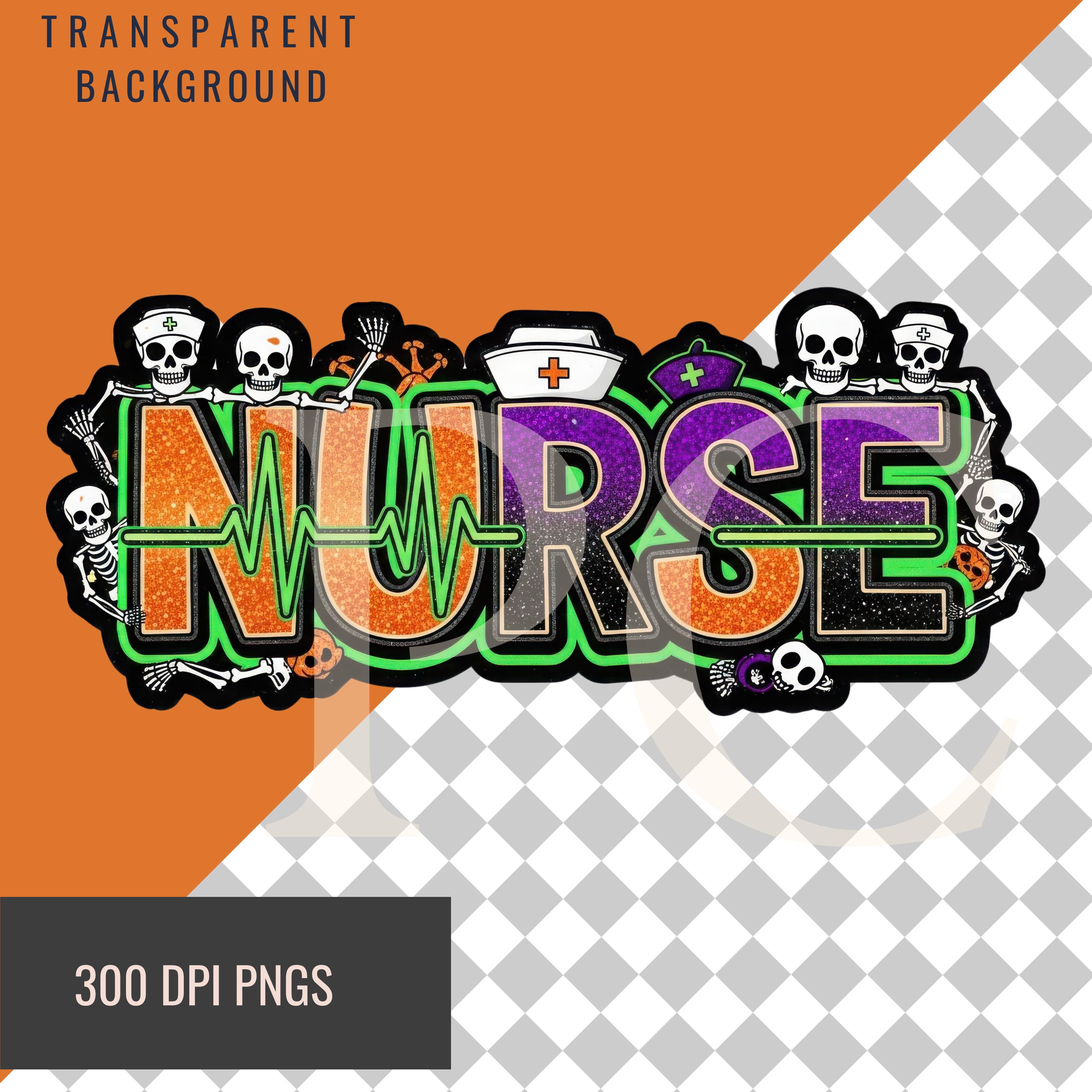 Medical Halloween PNG Bundle: Nurse Clipart & Tumbler Designs (digital ...