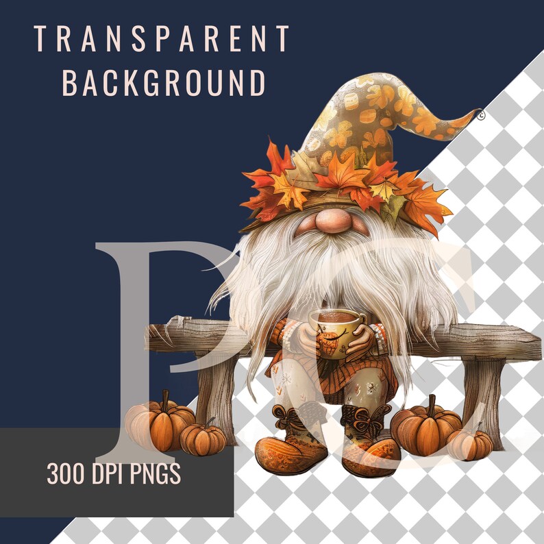 Watercolor Hello Fall Clipart PNG Bundle, Fall Gnome Png, Autumn Gnome Png, Gnome Thanksgiving ...