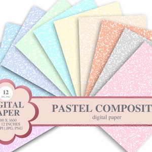 Composition Book Cover Digital Paper Composition Notebook Digital Paper ...
