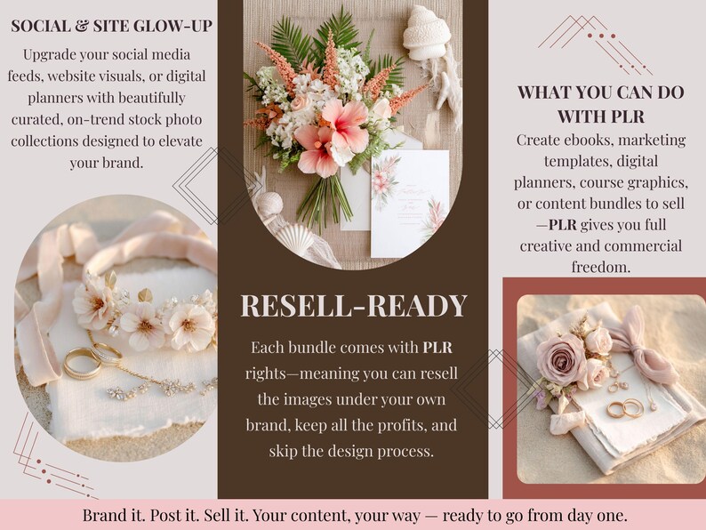 Soft Union–50 Neutral Wedding Flat Lay Stock Image | PLR Digital Download | Beige Cream Wedding ...