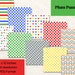 Primary Colors Digital Paper Pack: Rainbow, Stripes, Dots (digital ...
