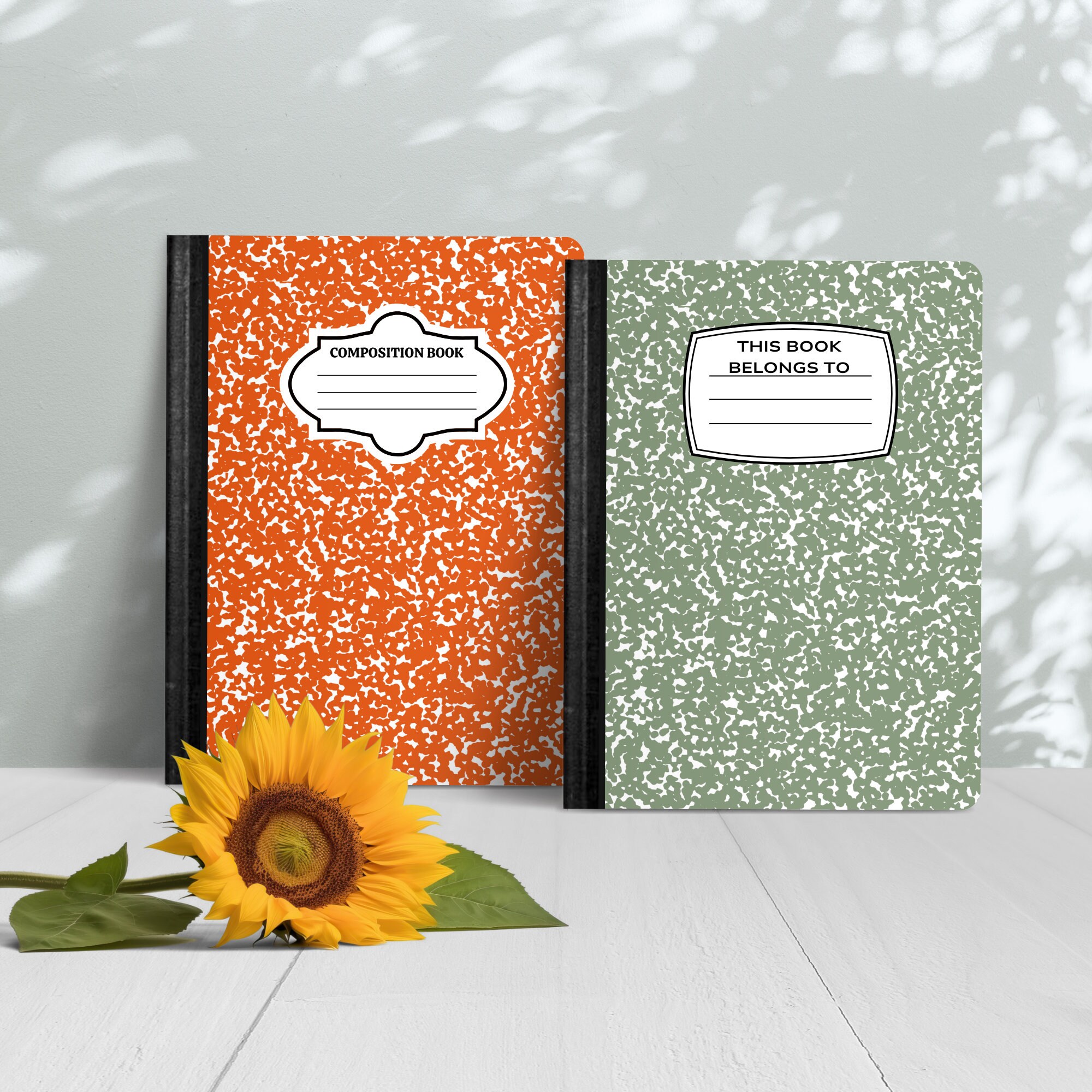 Composition Book Cover Digital Paper Composition Notebook Digital Paper ...