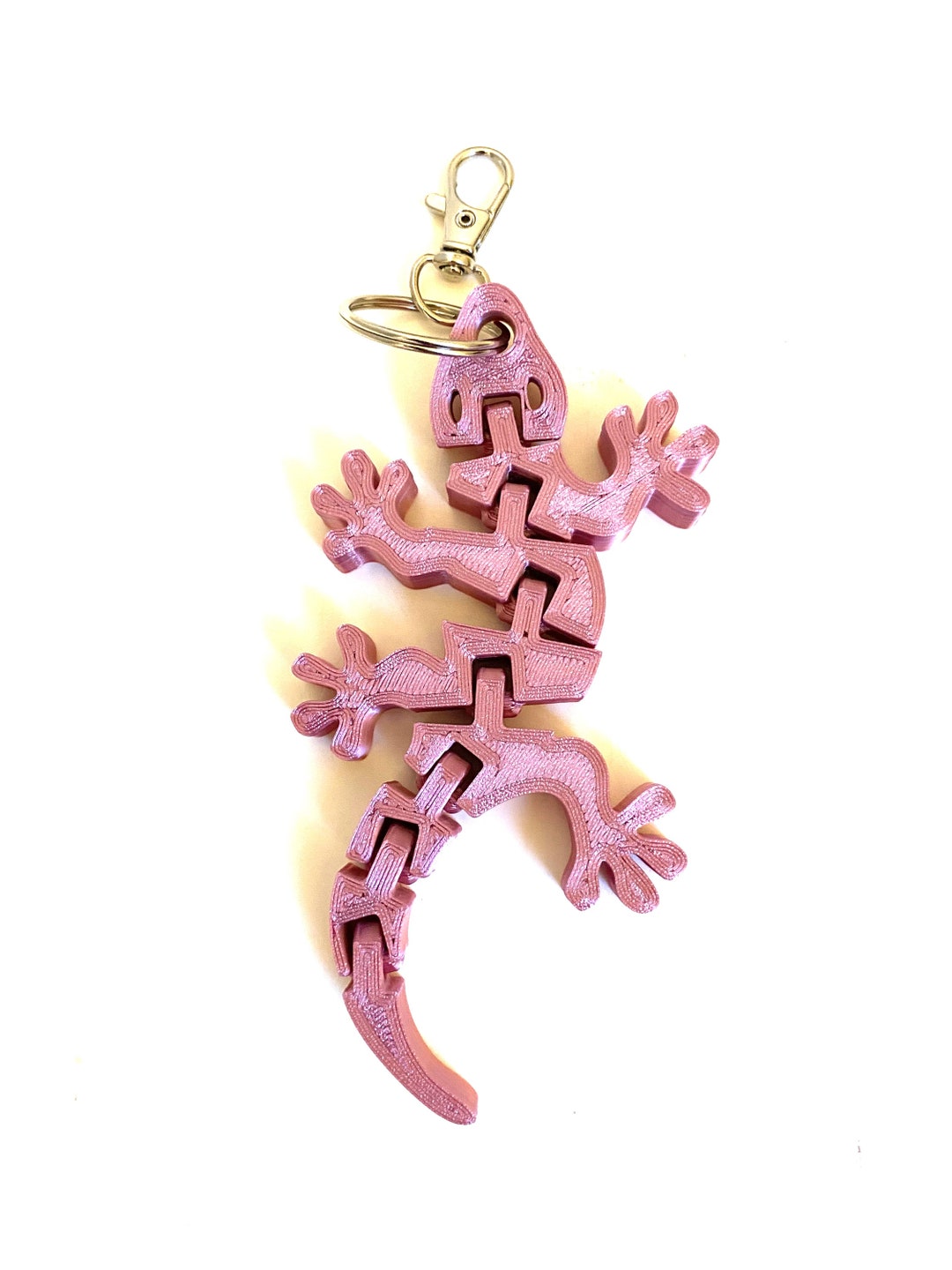 3D Gecko Articulated Keychain 3D Printed Gifts for Children - Etsy