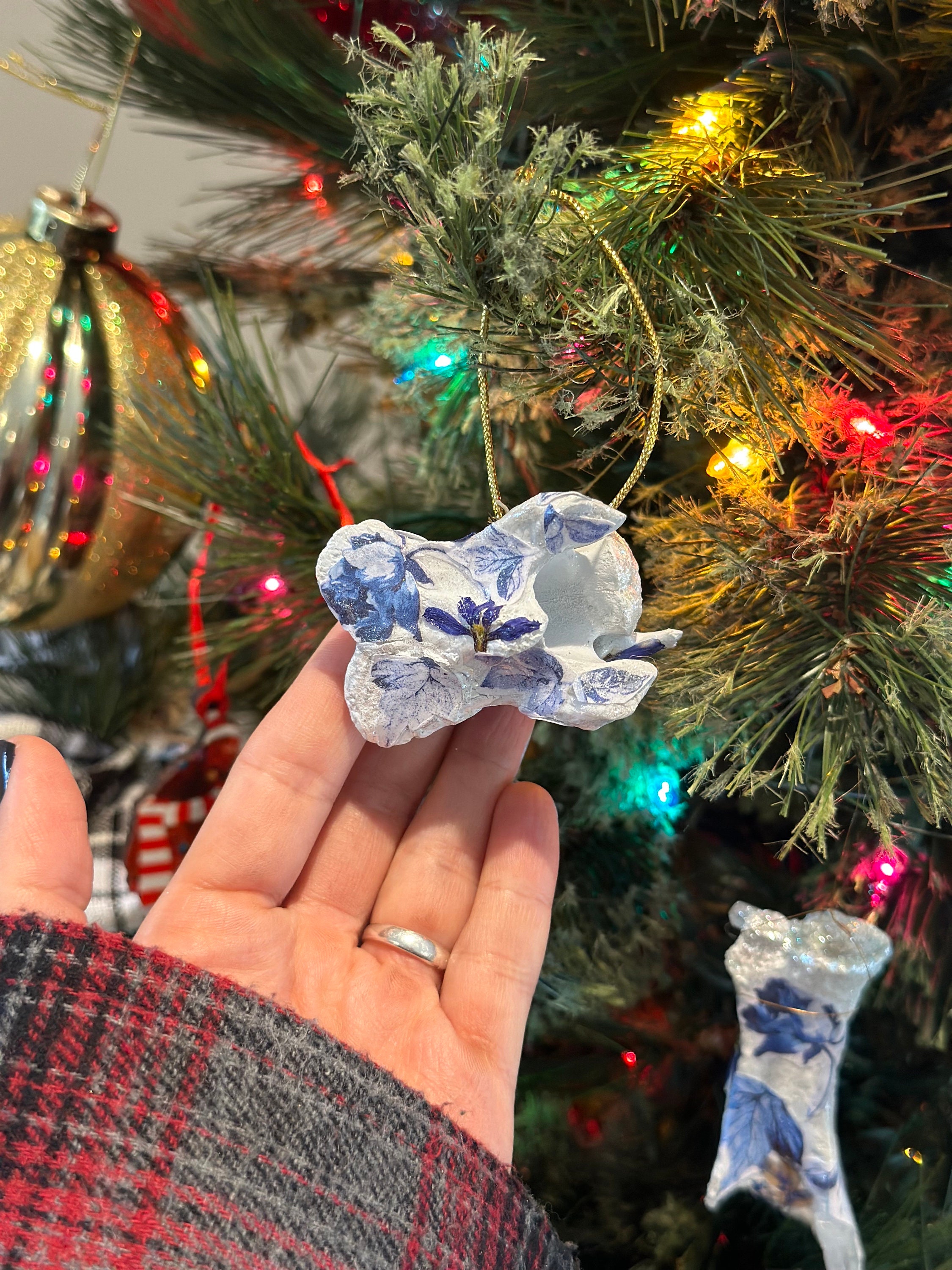 Homemade Ornament Ethically Sourced Deer Bone & Crystal Ornament ...