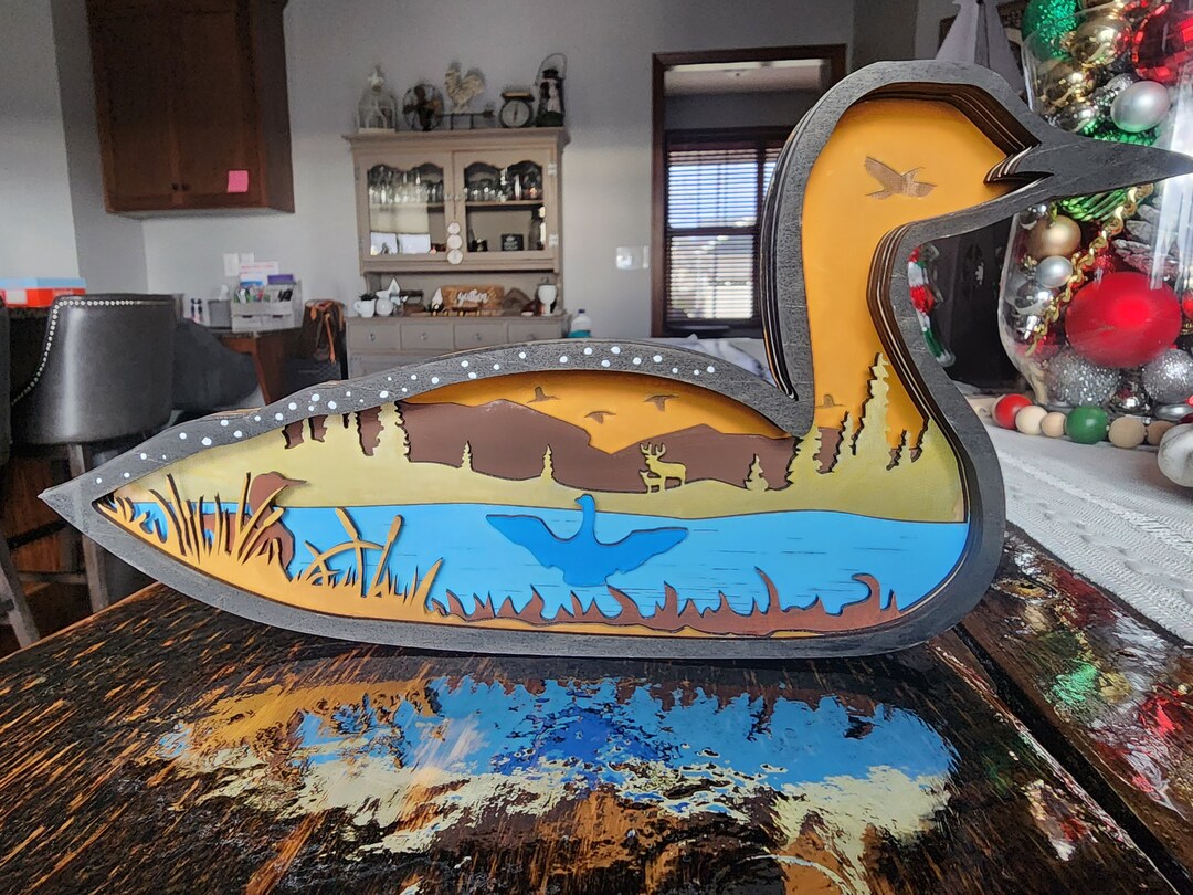 3D Loon Scene - Etsy