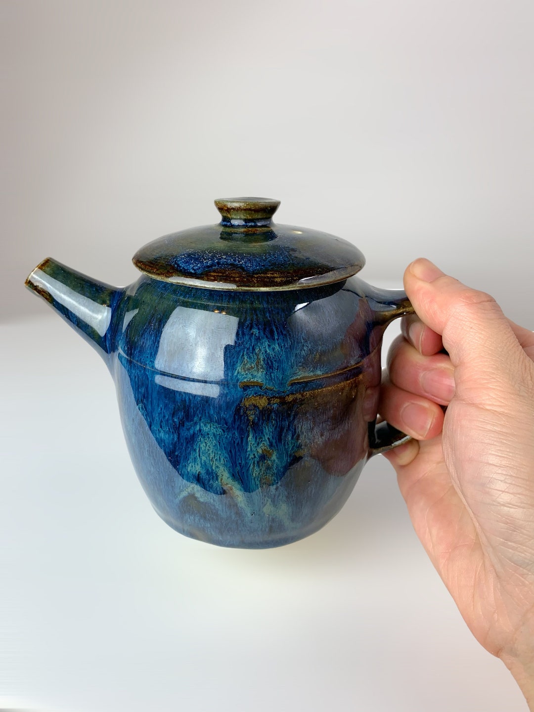 Blue Ceramic Teapot With Lid, Ceramic Teapot, Blue Teapot, Teapot With ...