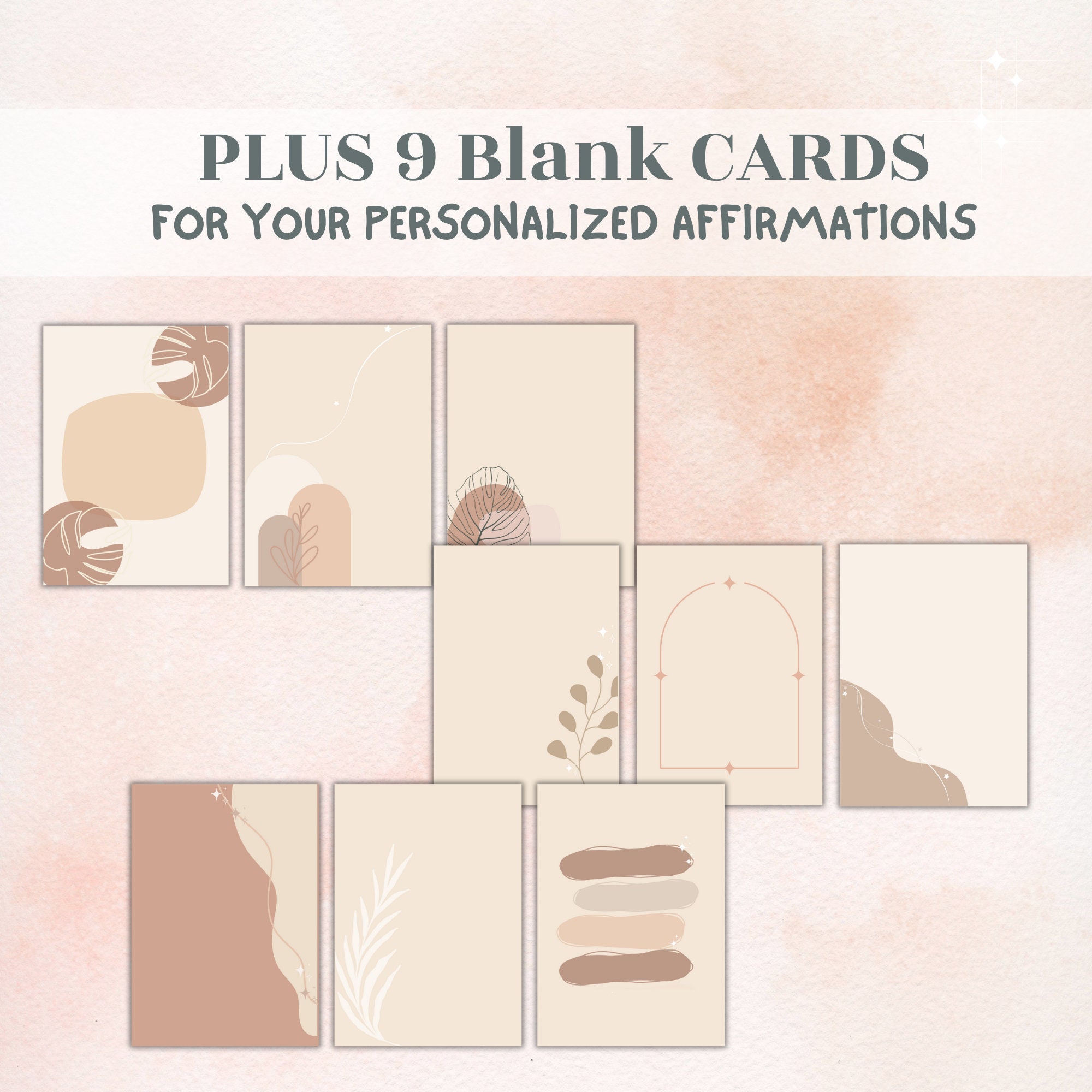 Affirmation Cards Printable, Positive Affirmation Cards, Vision Board Kit, Boho Affirmation Deck ...