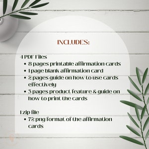 Boho Affirmations Cards Printable Affirmation Deck Positive - Etsy