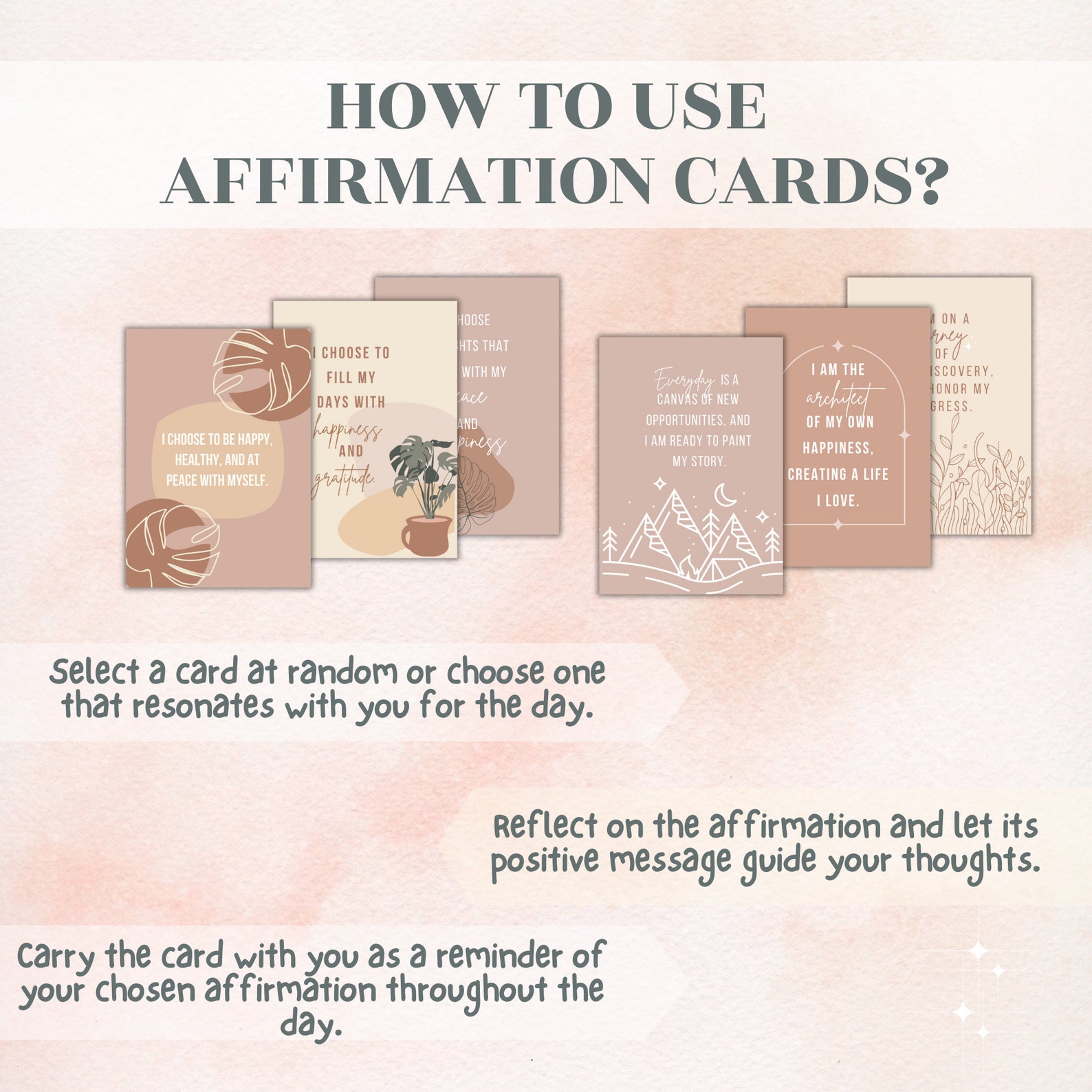 Affirmation Cards Printable, Positive Affirmation Cards, Vision Board ...
