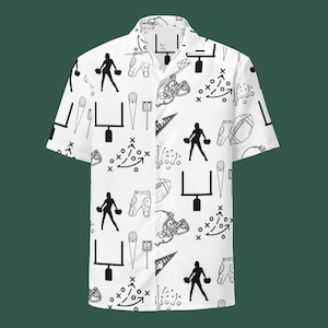 Football Button Down Shirt - Etsy