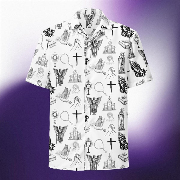 Jesus Button Shirt - Etsy