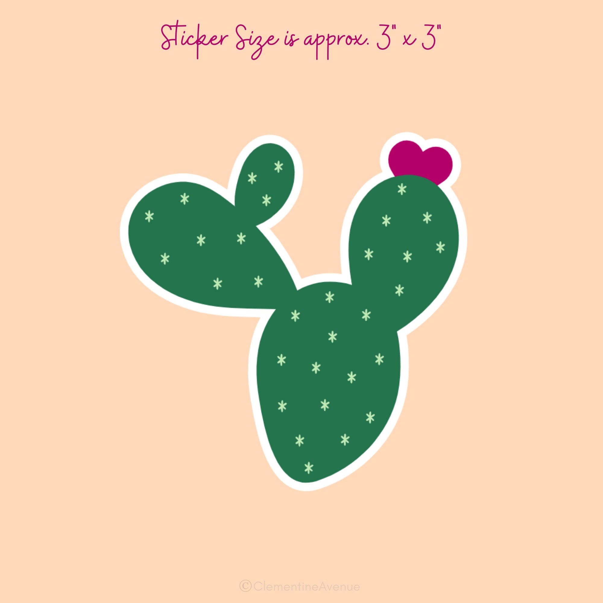 Cactus Sticker Succulent Plant Mom Desert Water Bottle Laptop Phone ...