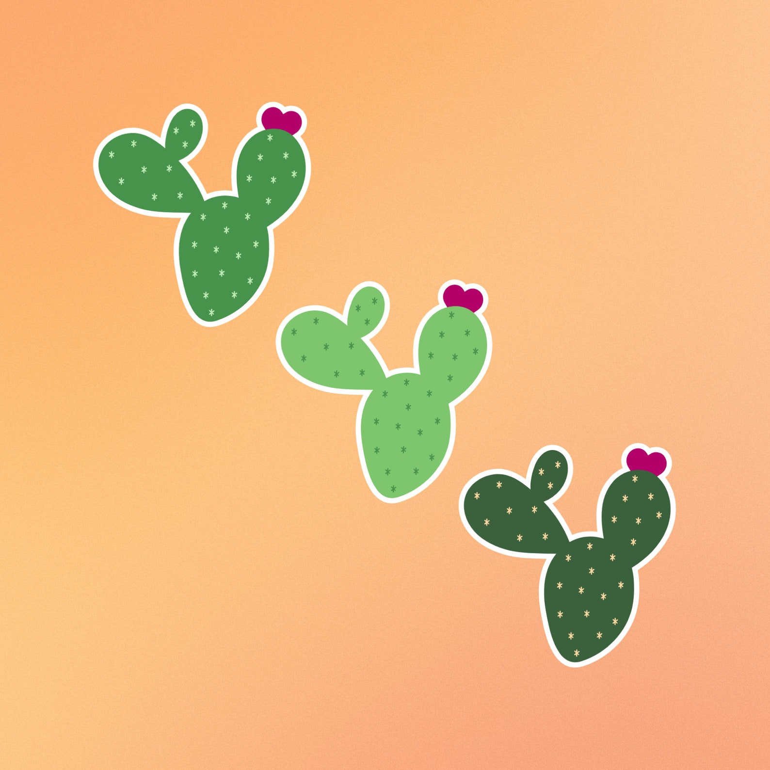 Cactus Sticker Succulent Plant Mom Desert Water Bottle Laptop Phone ...
