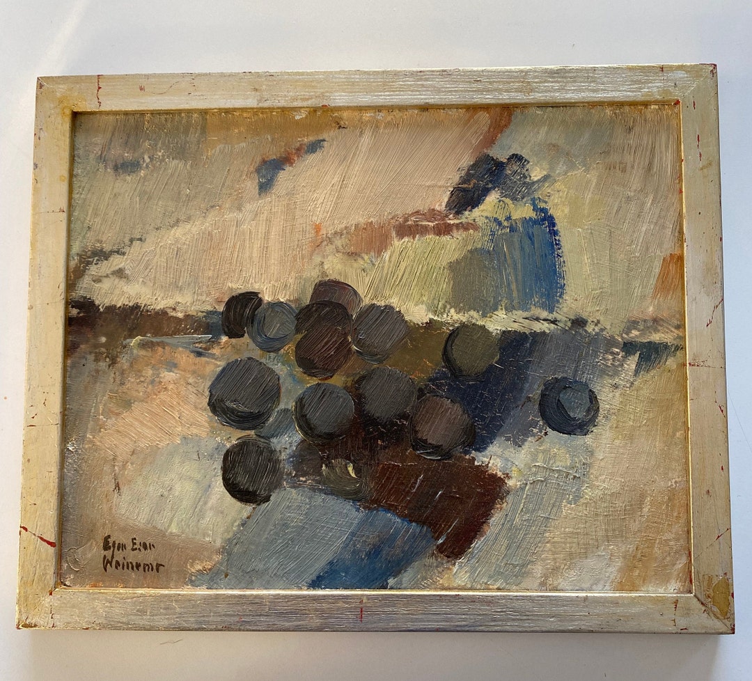 Egon Sven Ericsson-weinemo Oil on Canvas Mid Century Modern Swedish Art ...