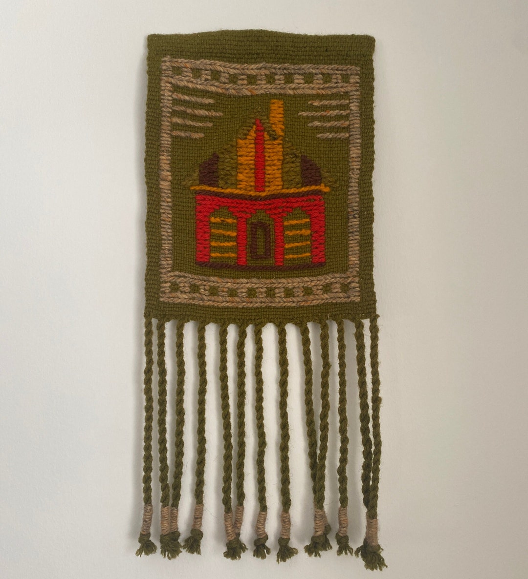 Vintage Polish Cepelia Woven Tapestry 1950s Eastern European Folk Art ...