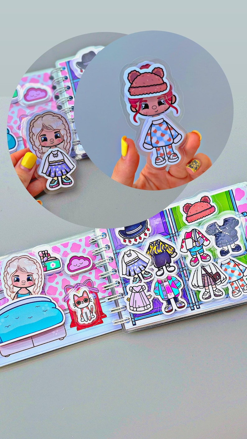 Toca Boca Busy Book: Laminated Paper Doll Activity Book - Etsy