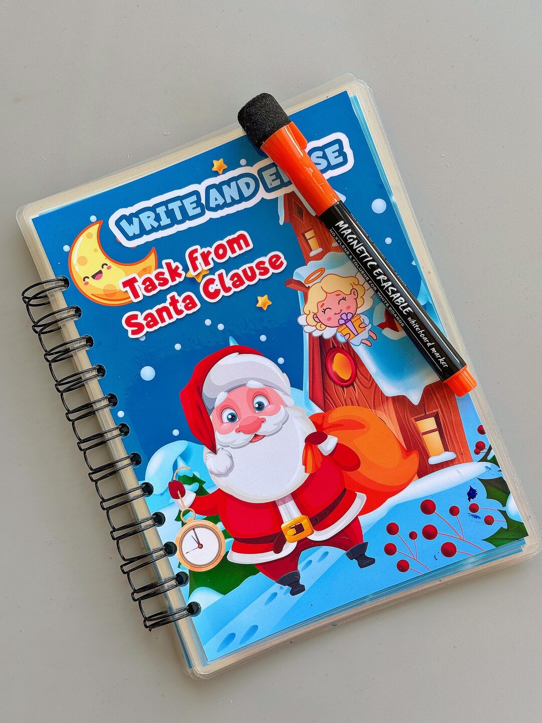 Santa's Interactive Tasks Busy Book: Christmas Toddler Activity - Etsy