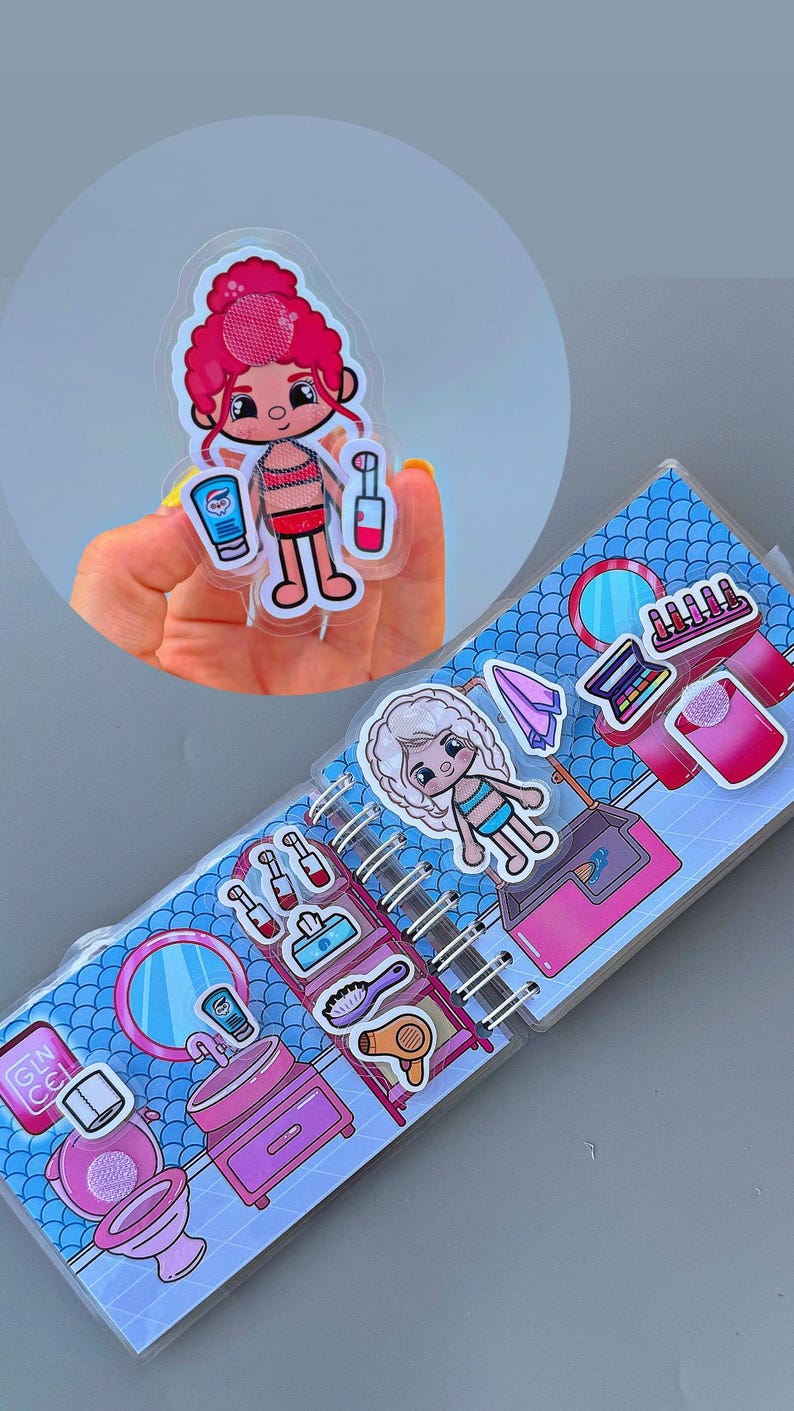 Toca Boca Busy Book: Laminated Paper Doll Activity Book - Etsy