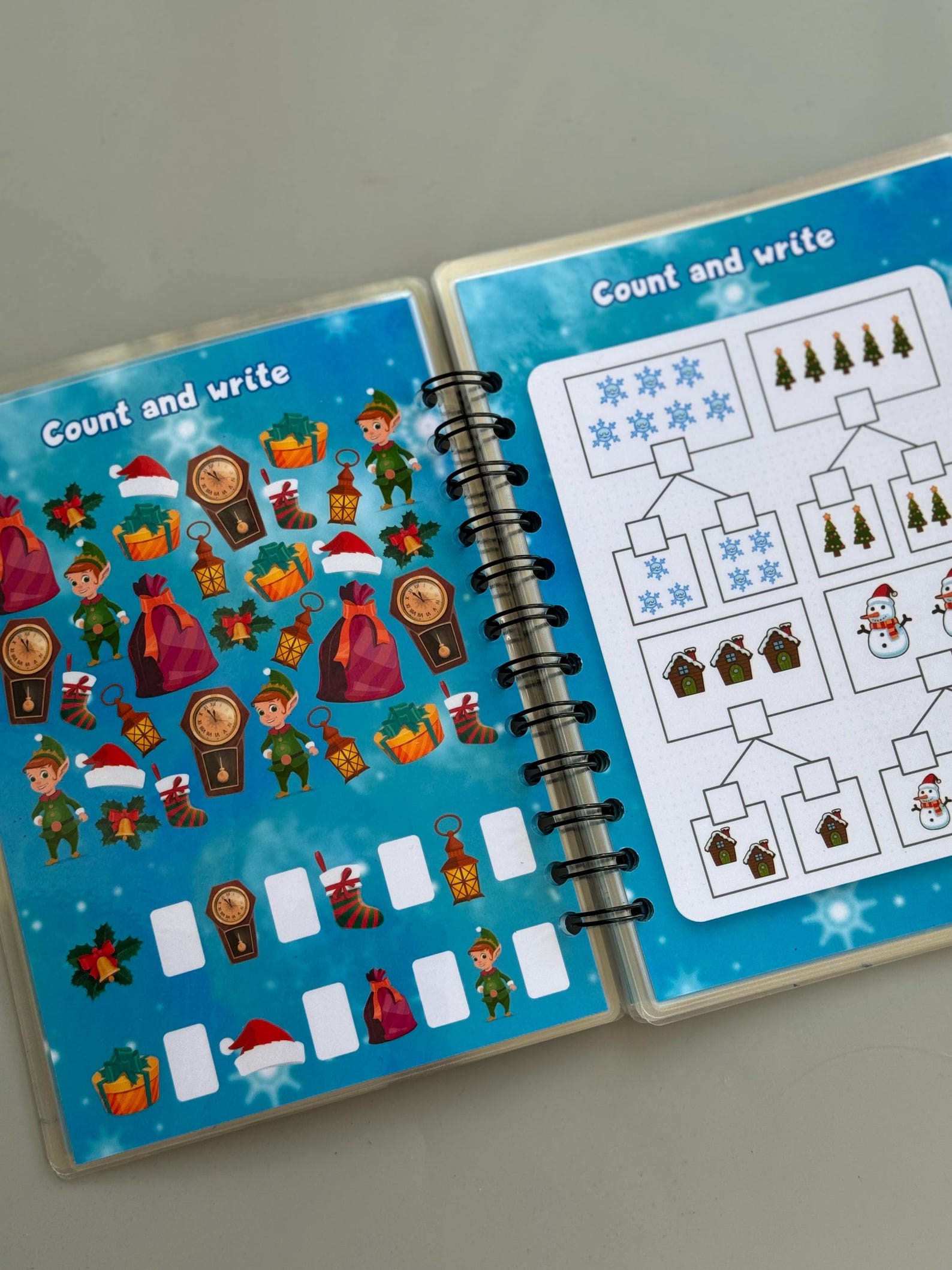 Santa's Interactive Tasks Busy Book: Christmas Toddler Activity - Etsy