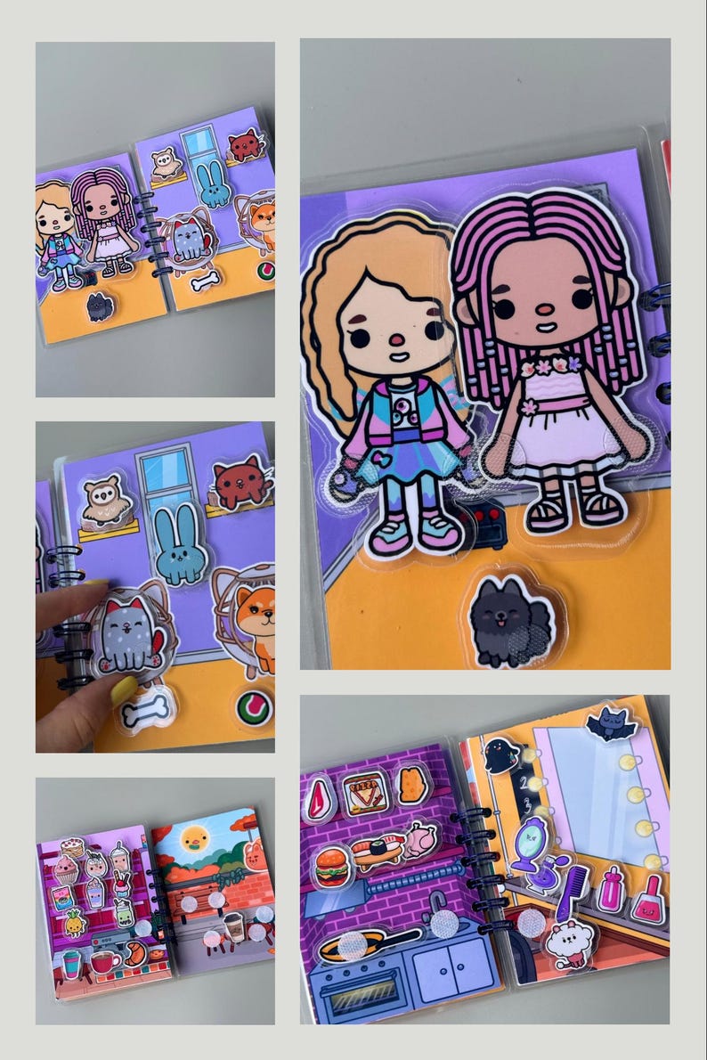 Printable Toca Boca Paper Dollhouse: Toddler Busy Book (PDF) - Etsy