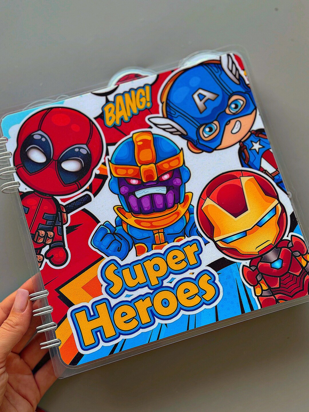Gift for kids busy book, toddler busy board, marvel superheroes, paper ...
