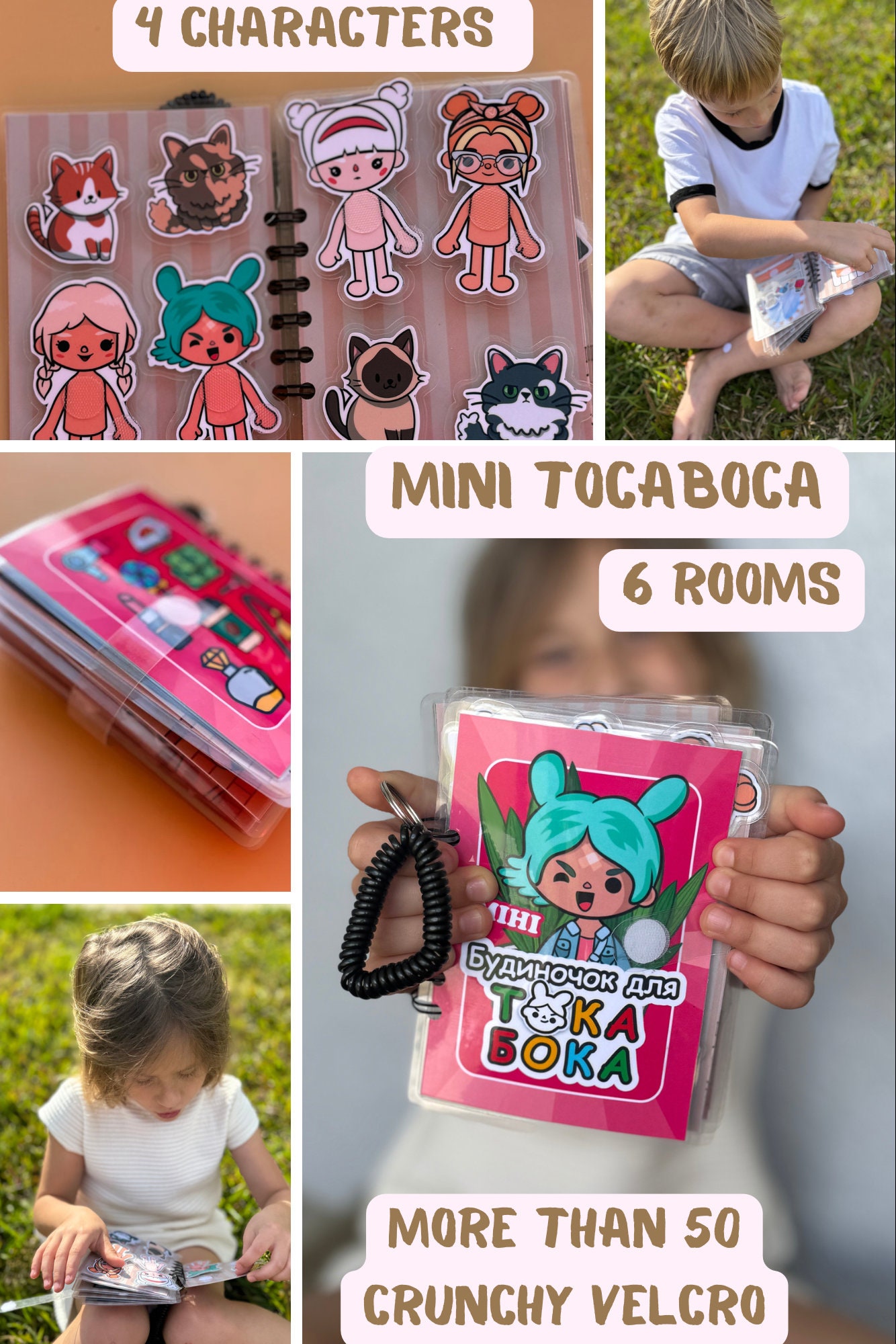 Toca Boca Mini Busy Book: Interactive Felt Activity for Kids - Etsy