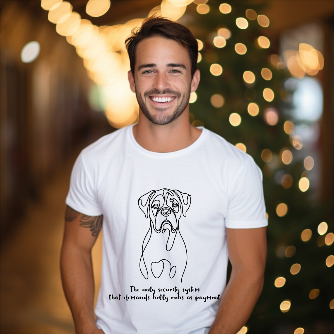 Boxer Line Art SVG File for Dog Lover, Minimalism Digital Art ...