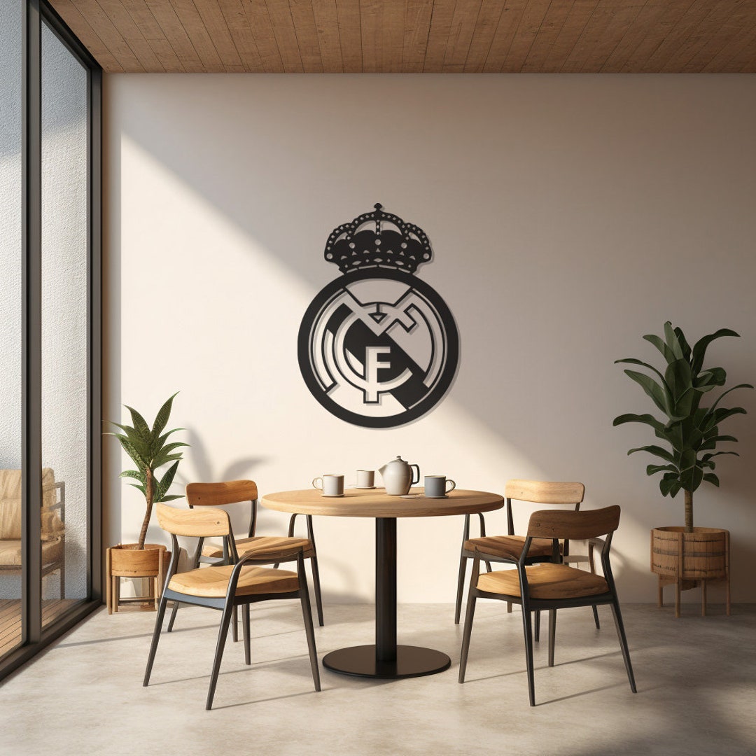 Real Madrid Metal Wall Art, Football Team Metal Decor, Soccer Club ...