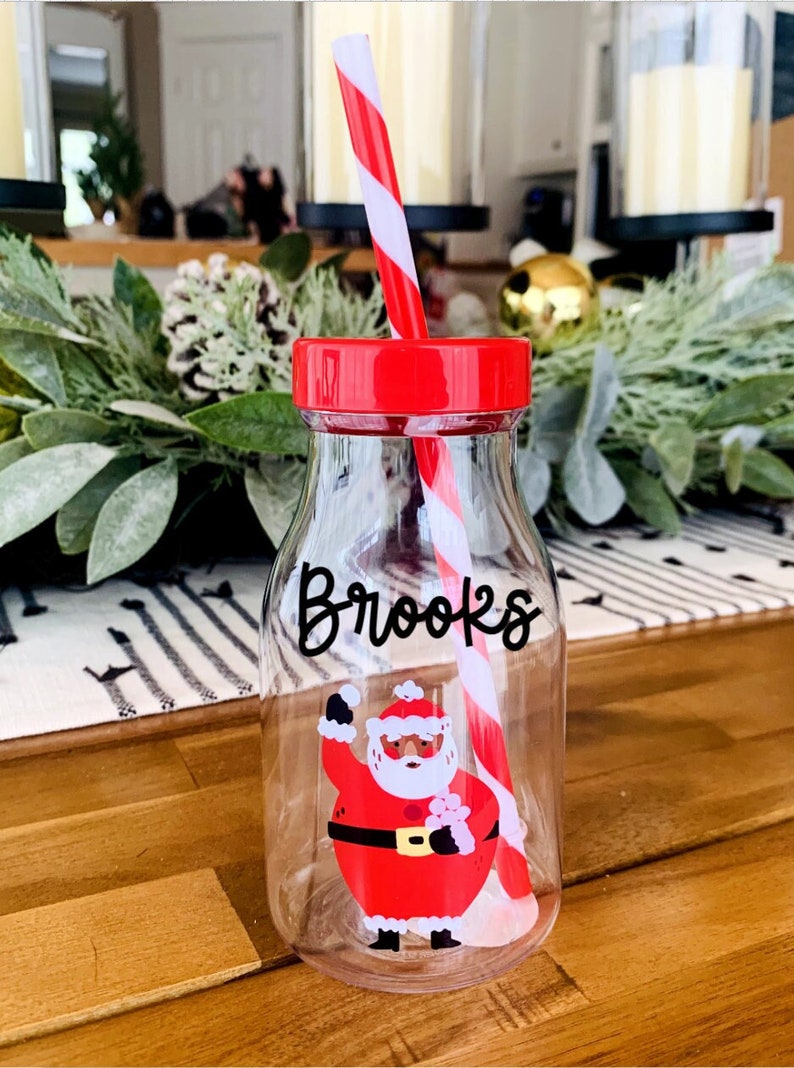 Personalized Santa Cup & Straw - Etsy