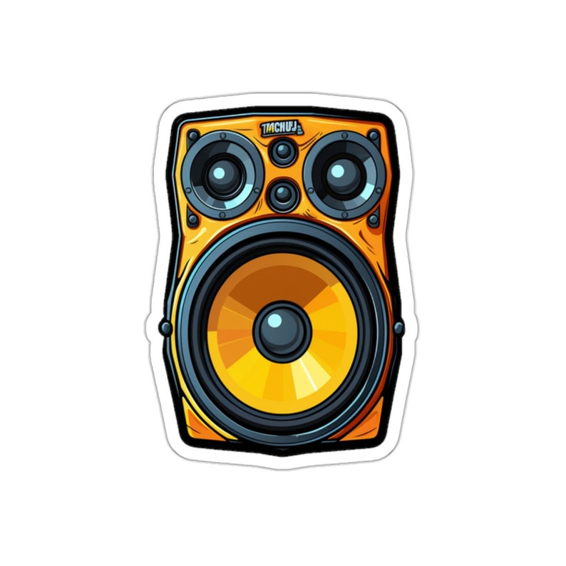 Die Cut Stickers: Loud Yellow Speaker Sticker - Etsy