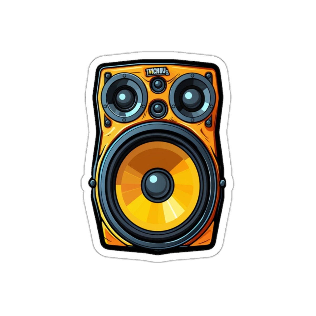 Die Cut Stickers: Loud Yellow Speaker Sticker - Etsy