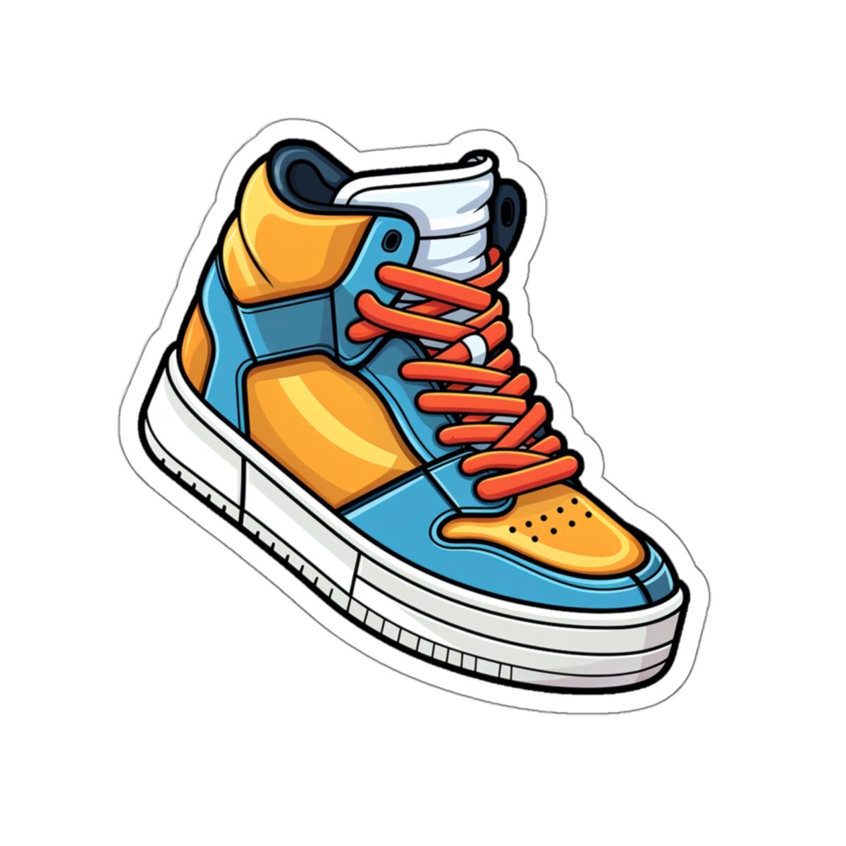 Blue and Yellow Sneakers Sticker Die-cut Sticker Perfect for Gifts ...