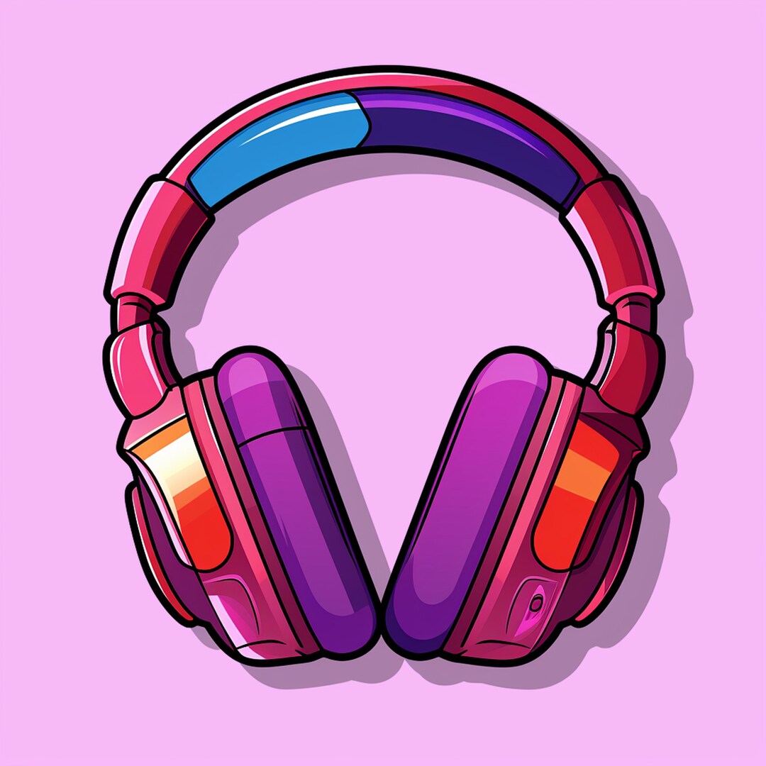 Rad Colorful Headphones - Die Cut Sticker - Etsy