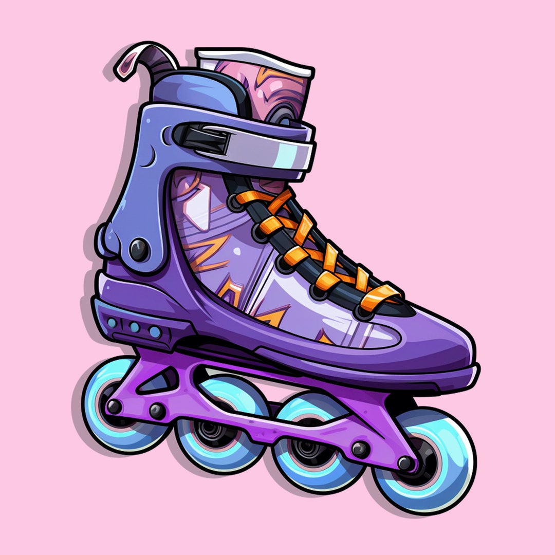 Purple Rollerblades Sticker - Die Cut Sticker - Etsy
