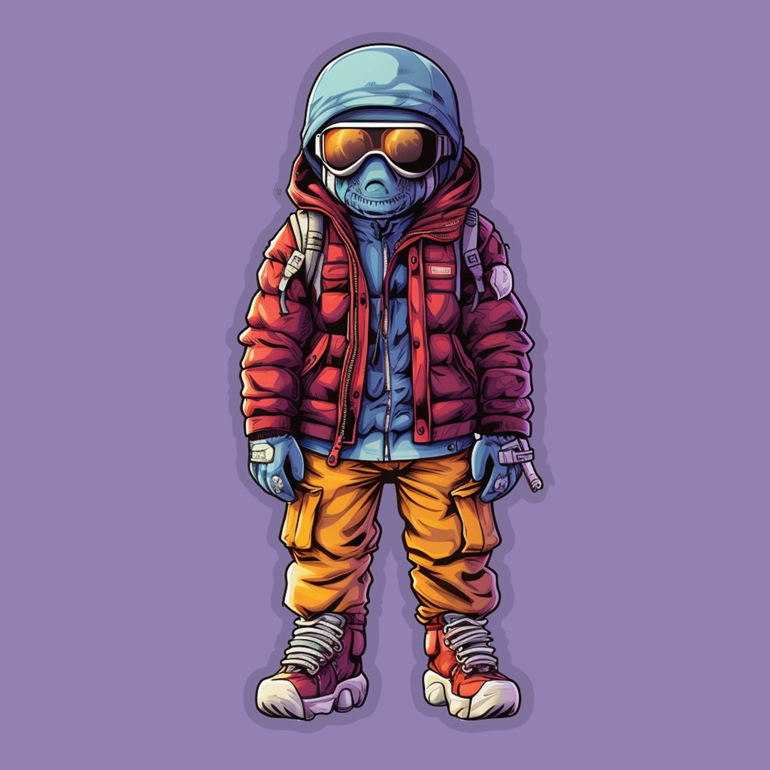 Snowboarder With Swagger - Die Cut Sticker - Etsy