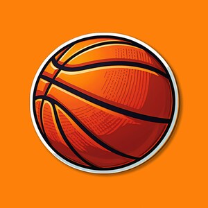 Basketball - Die Cut Sticker - Etsy