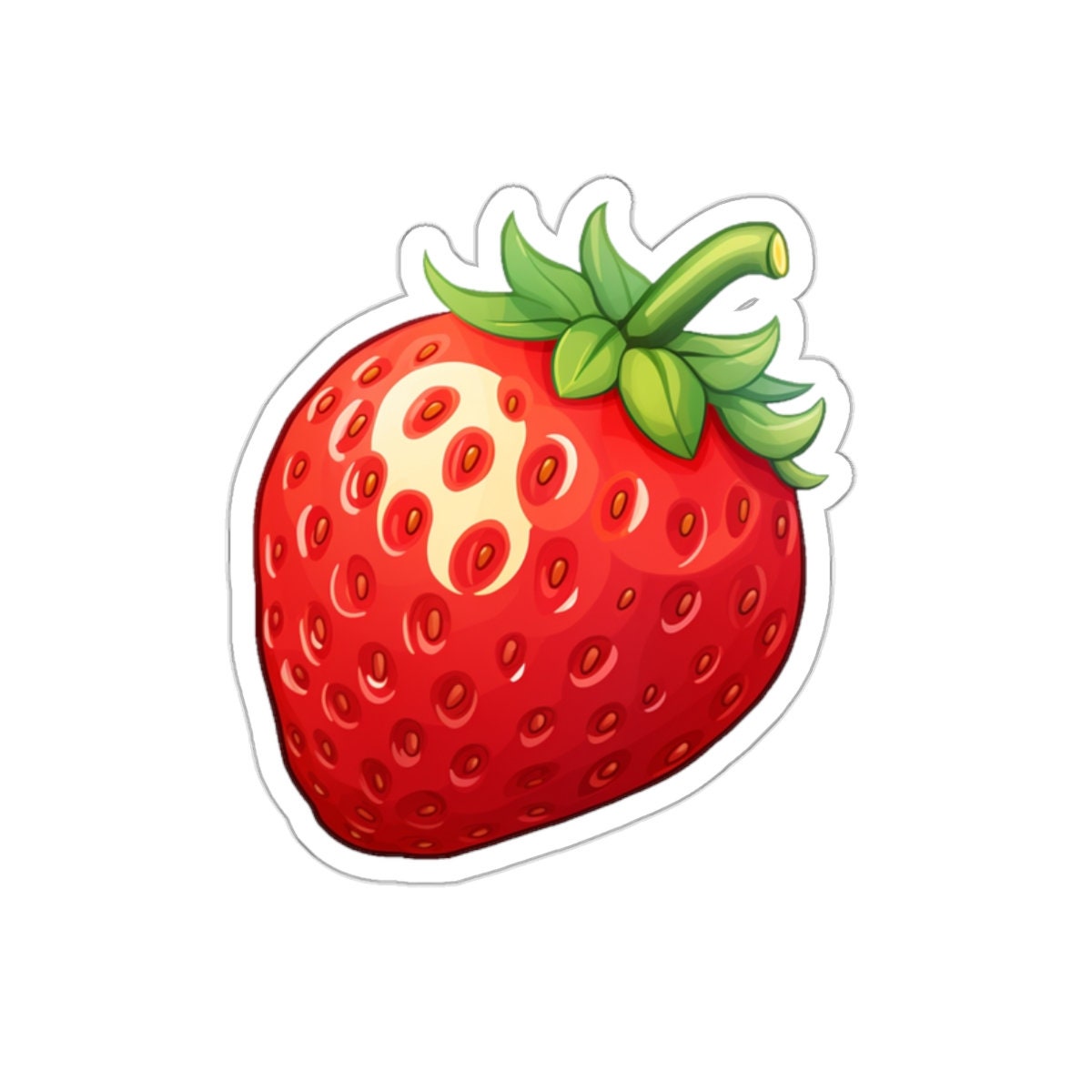 Die Cut Stickers: Juicy Strawberry Sticker - Etsy