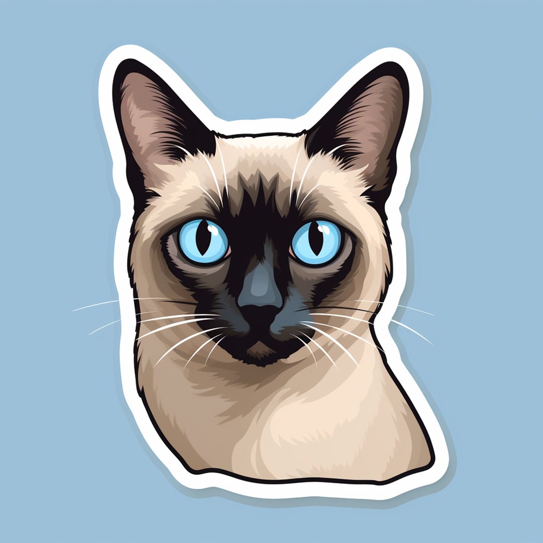 Die Cut Stickers: Siamese Cat Sticker - Etsy