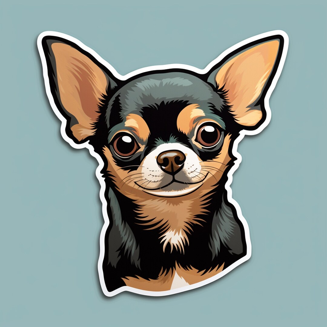Die Cut Stickers: Black and Tan Chihuahua Sticker - Etsy