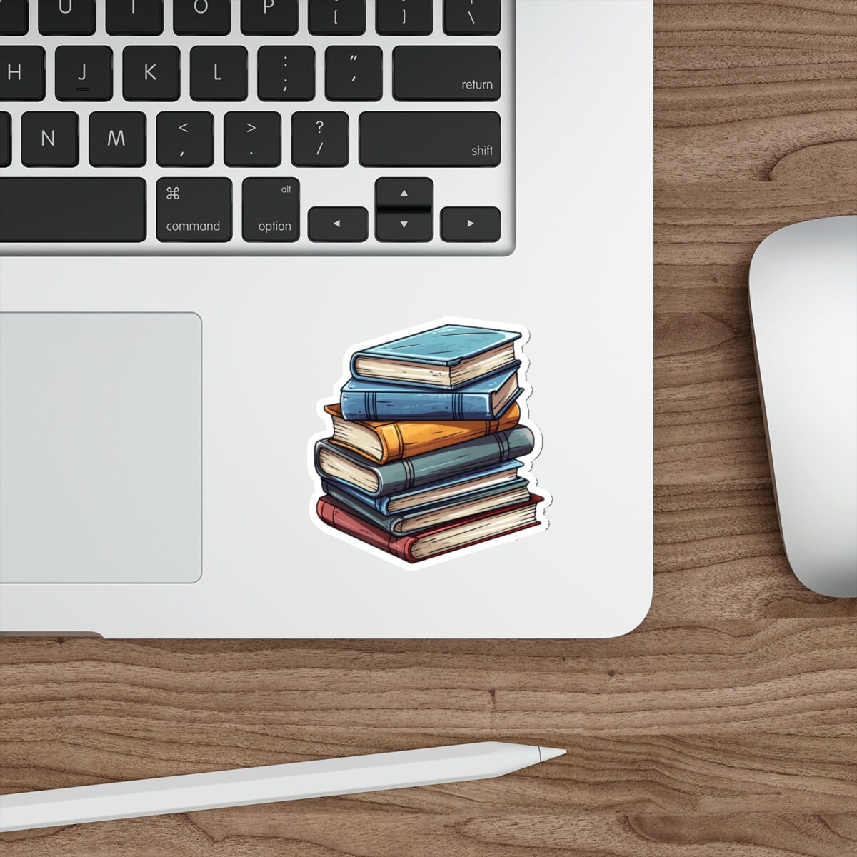 Large Stack of Books - Die Cut Sticker - Etsy
