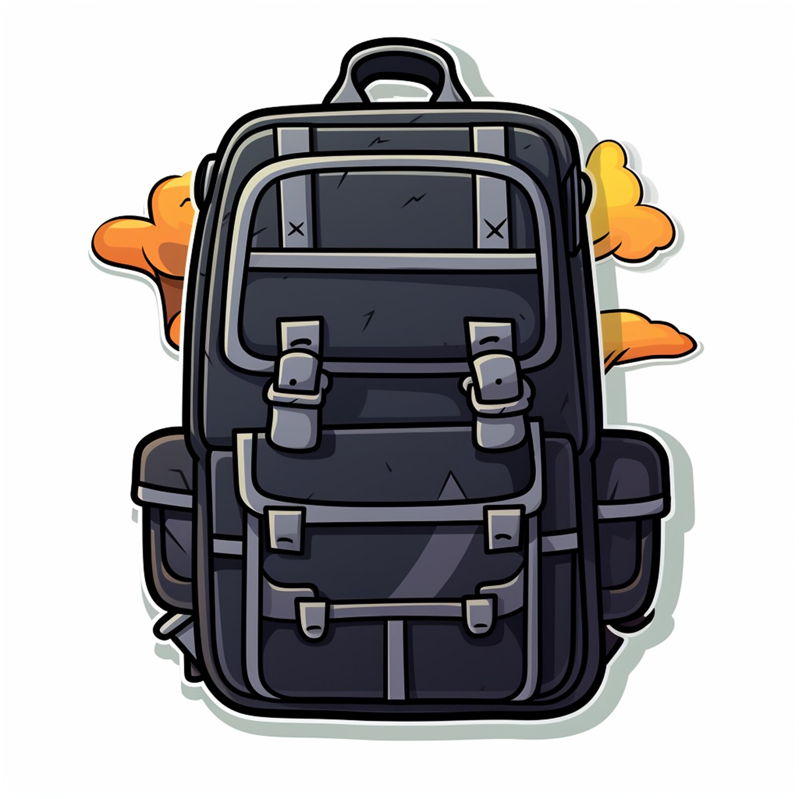 Die Cut Stickers: Rugged Black and Grey Backpack Sticker - Etsy