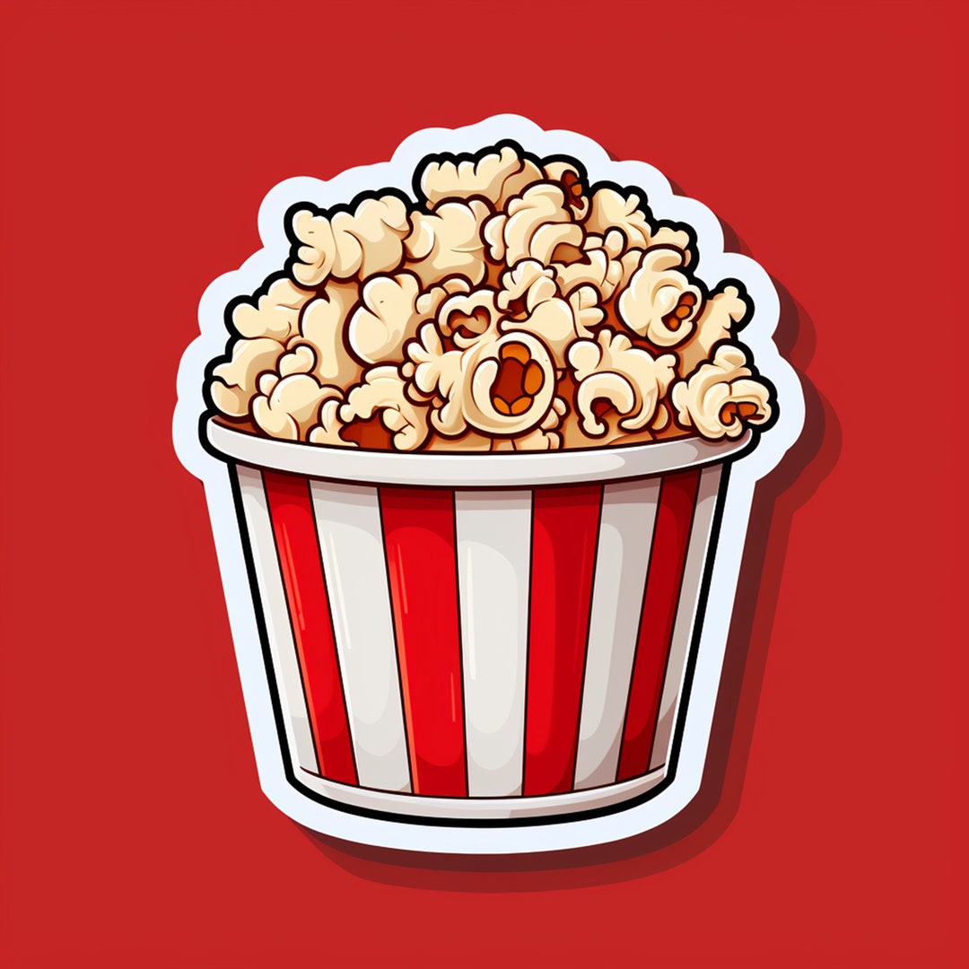 Delicious Popcorn - Die Cut Sticker - Etsy