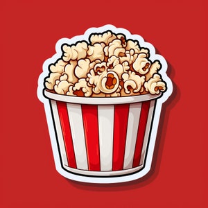 Delicious Popcorn - Die Cut Sticker - Etsy
