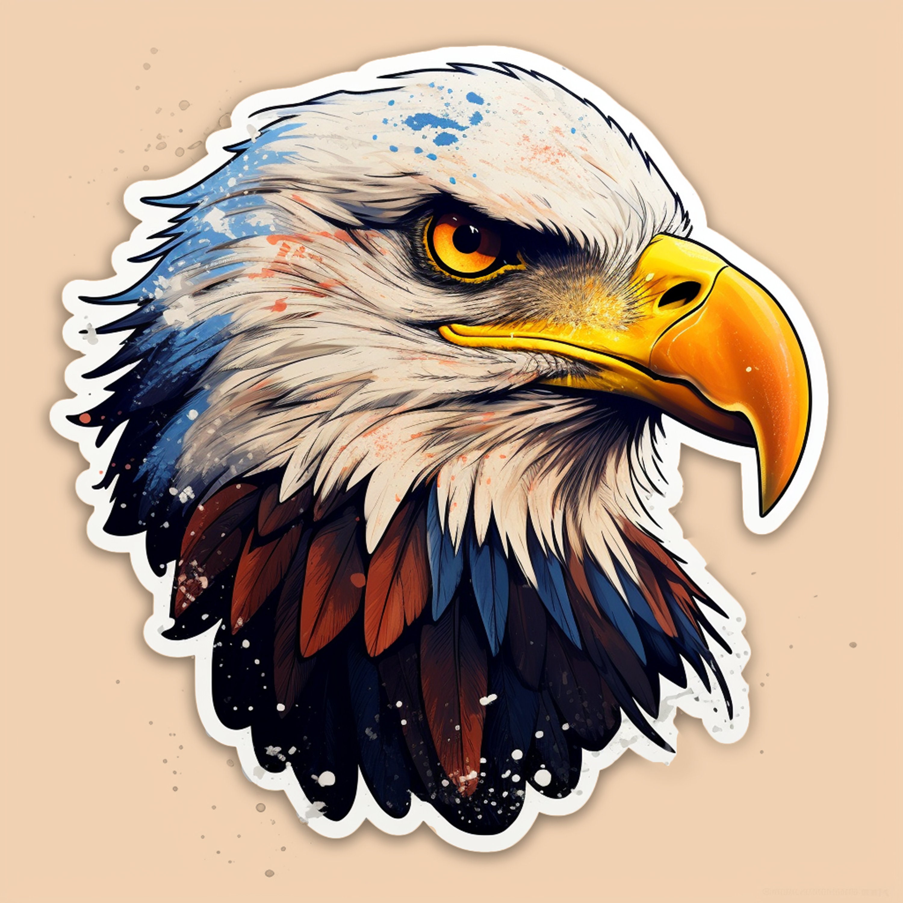 Die Cut Stickers: Badass Bald Eagle Sticker - Etsy