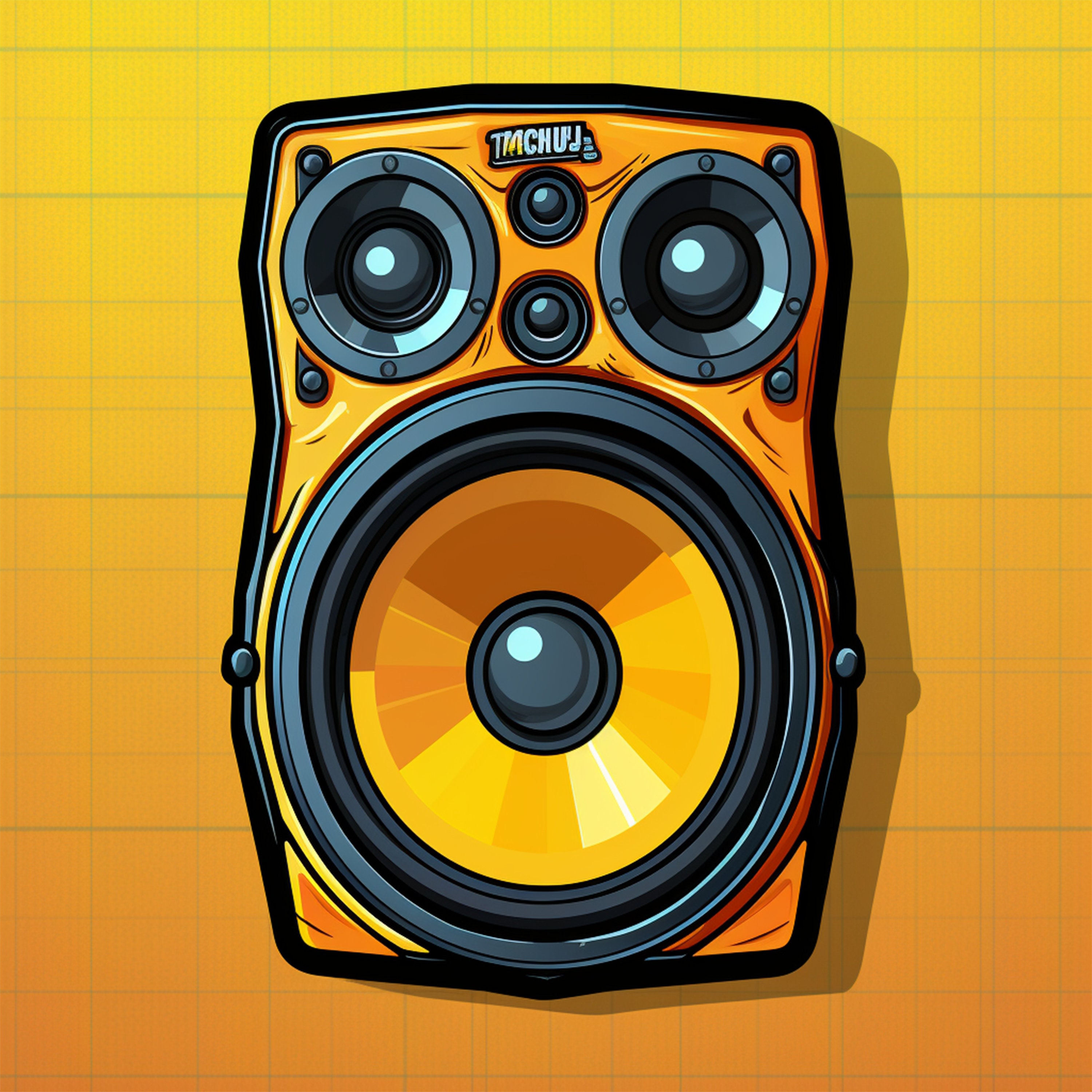 Die Cut Stickers: Loud Yellow Speaker Sticker - Etsy