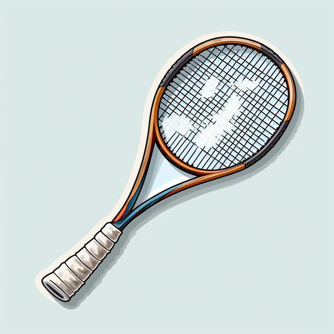 Tennis Racket - Die Cut Sticker - Etsy