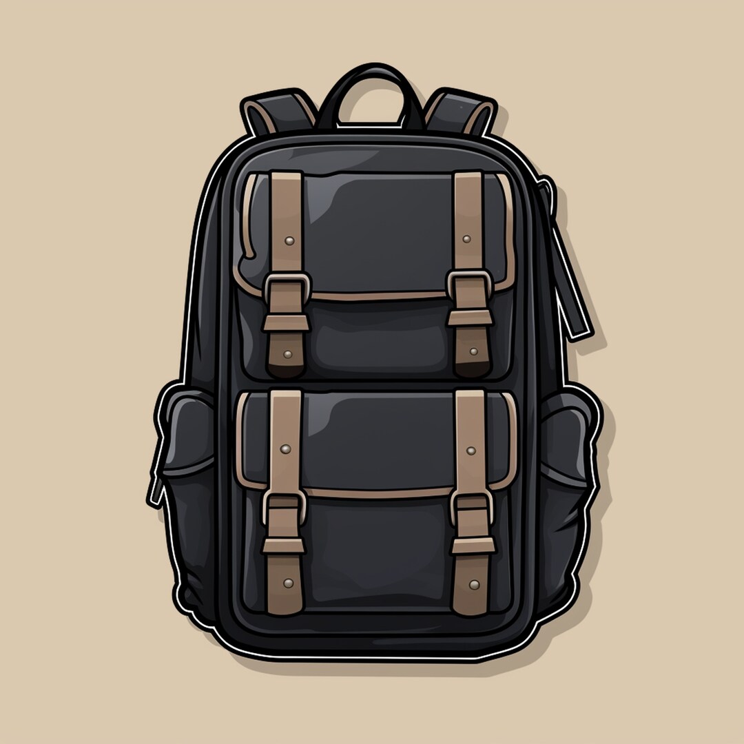 Die Cut Stickers: Backpack With Leather Straps Sticker - Etsy